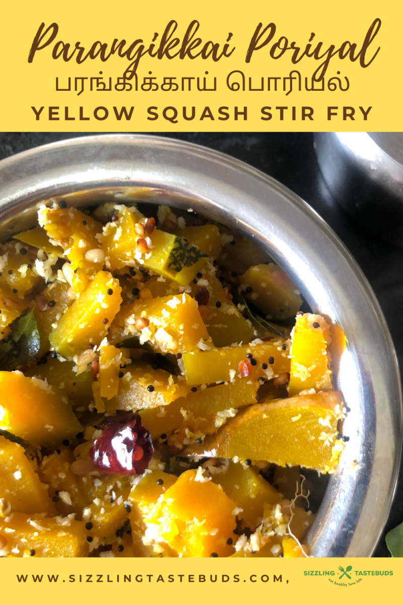 Parangikai Poriyal / Yellow Squash Stir fry / Hara Kaddu Sabji