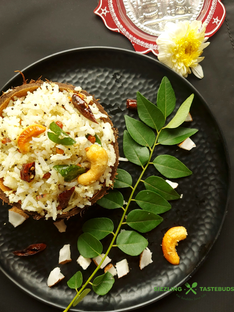 Thengai Saadam | Iyengar Style Coconut Rice | Navratri Prasadam
