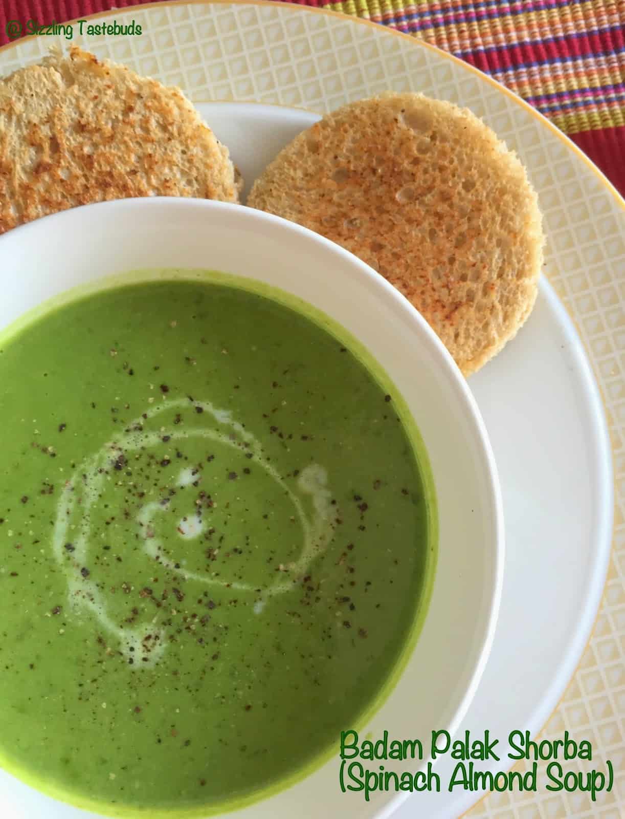 Badam Palak Shorba | Spinach soup with Broccoli and Almond | Easy Soup ...