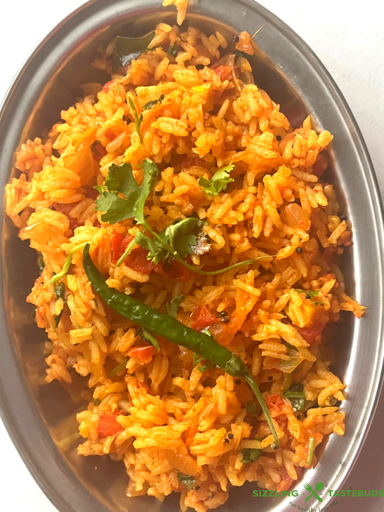 Easy Tomato Rice | Thakkali Saadham | Tomato Bhaath