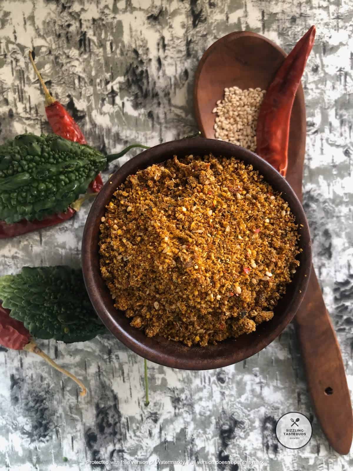 Kakarakaya karam | Andhra Style Bitter Gourd Spice Powder