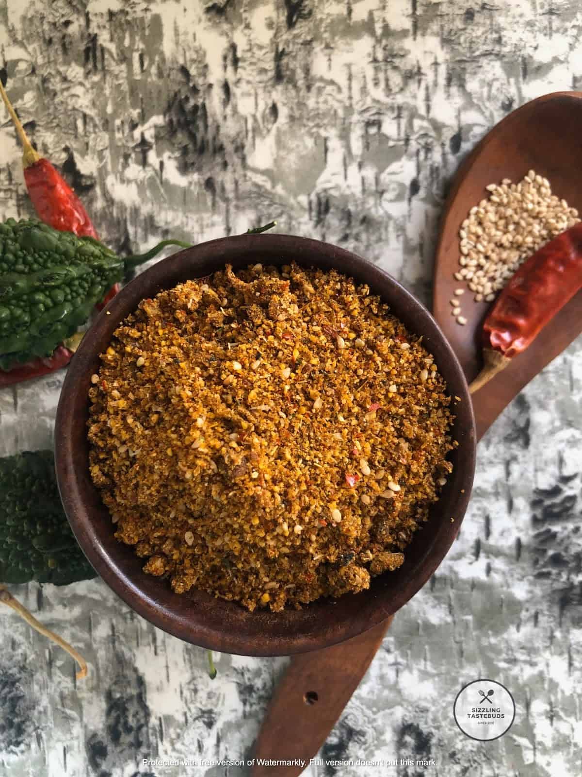 Kakarakaya karam | Andhra Style Bitter Gourd Spice Powder