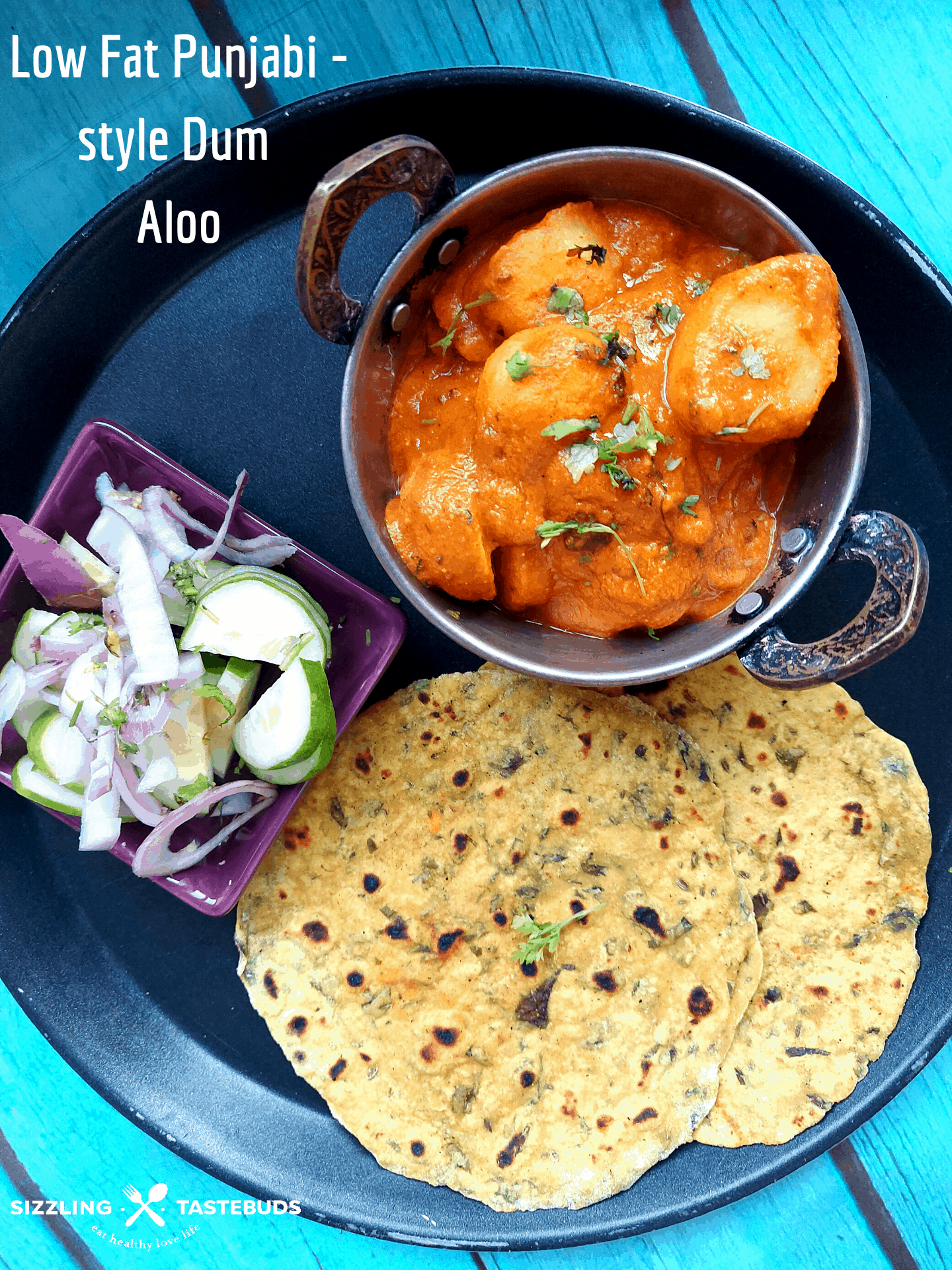 Low Fat Punjabi Style Dum Aloo Recipe