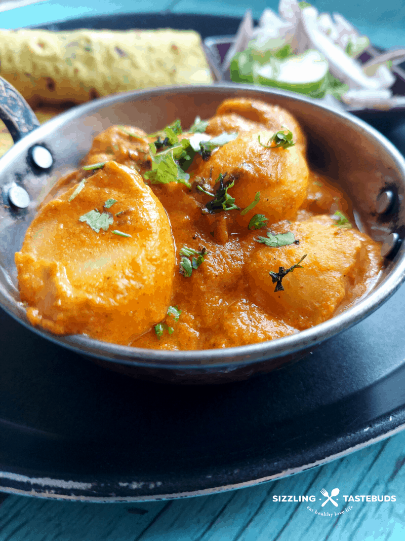 Low Fat Punjabi Style Dum Aloo Recipe