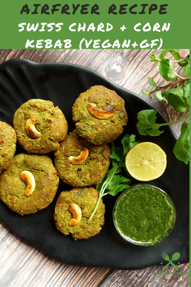 Airfryer Corn and Swiss Chard Kebab